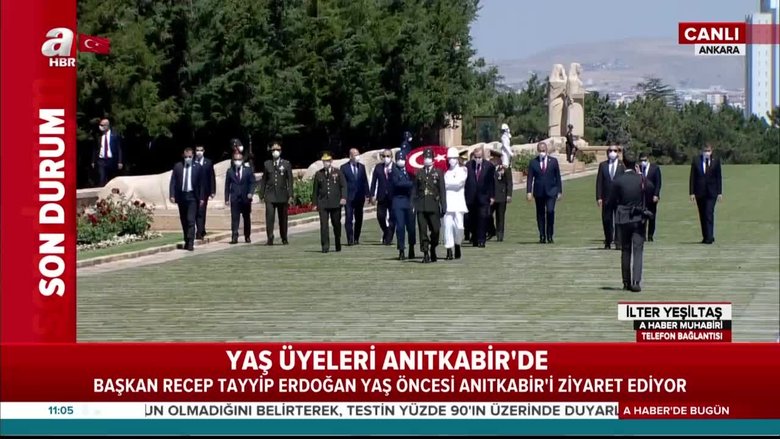 Başkan Erdoğan ve YAŞ üyelerinden Anıtkabir’e ziyaret Başkan Erdoğan ve YAŞ üyelerinden Anıtkabir’e ziyaret