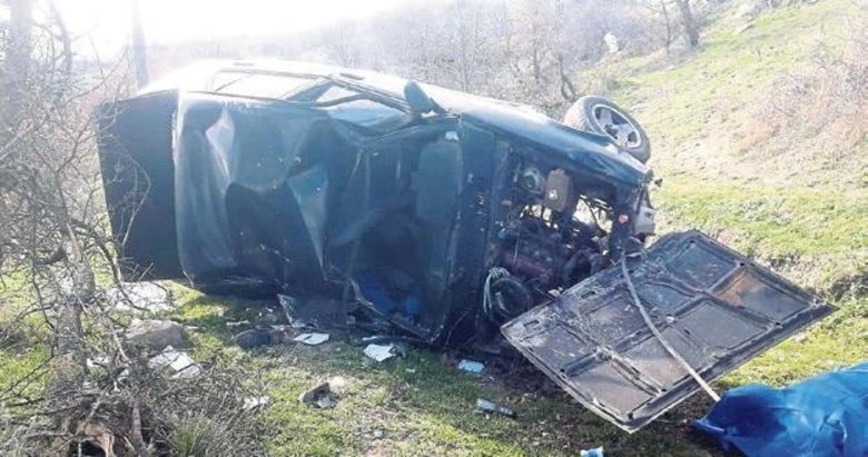 Buzlu yolda kayarak takla atan araçta 1 ölü - Balıkesir Haberleri